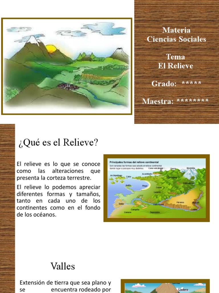 El Relieve | PDF | Montañas | Tierra