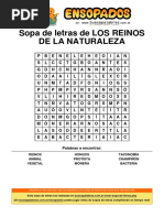 Sopa de Letras: Ecosistemas para Niños | PDF
