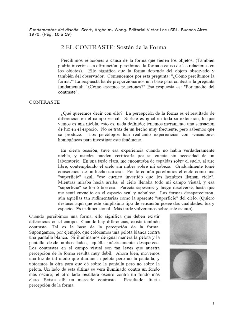 2 EL CONTRASTE - Sostén de La Forma | PDF
