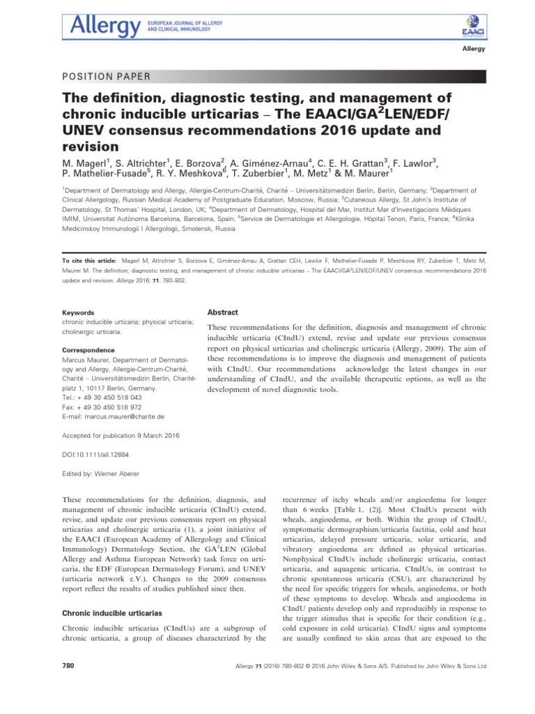 2016) - The Definition, Diagnostic Testing, and Management of Chronic ...