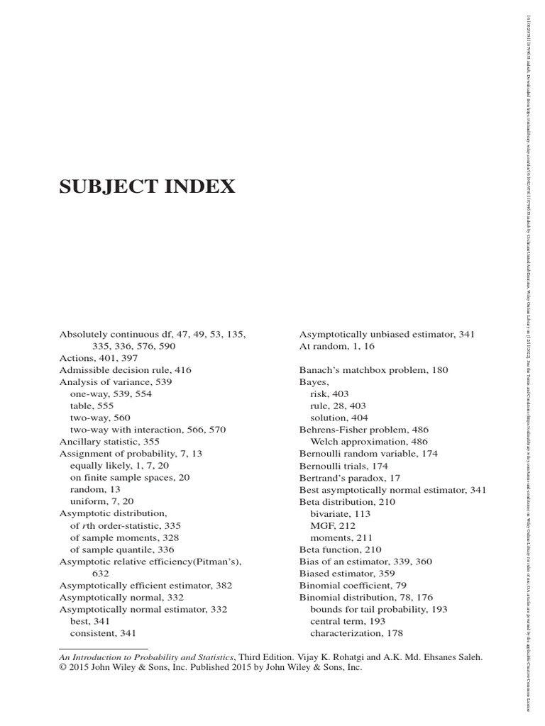 An Introduction To Probability and Statistics - 2015 - Rohatgi ...
