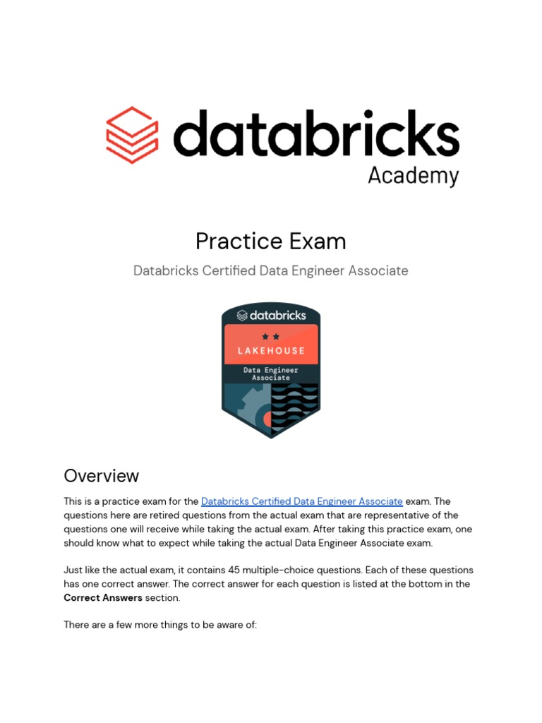 PracticeExam DataEngineerAssociate | Download Free PDF | Databases | Apache Spark
