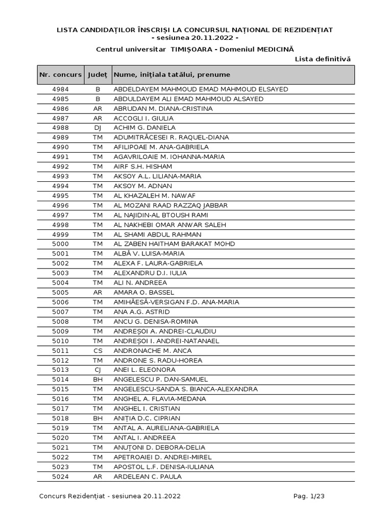 Liste 8 Timisoara M | PDF