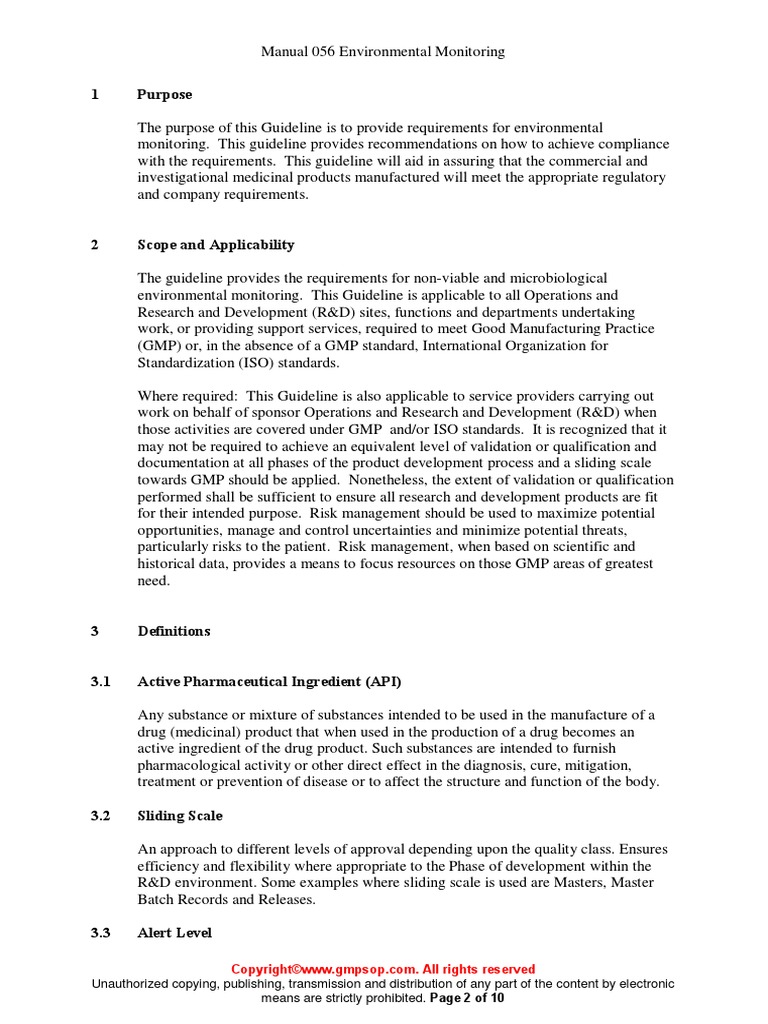 Manual 056 Environmental Monitoring | PDF | Environmental Monitoring