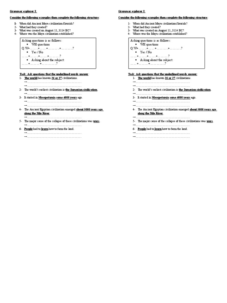 Grammar Explorer I.docx Ancient Civ | PDF | Mesopotamia | Cultural Anthropology
