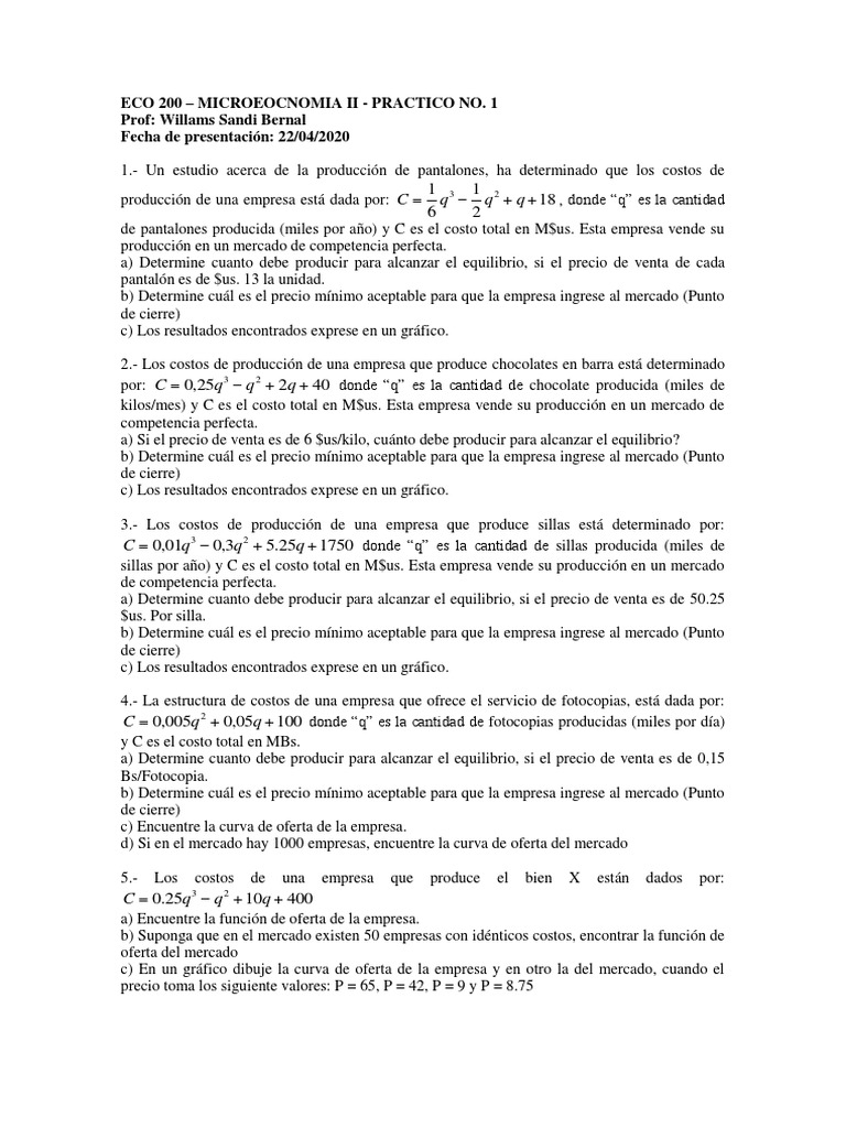 Practico No. 1 | PDF | Mercado (economía) | Oferta (economía)
