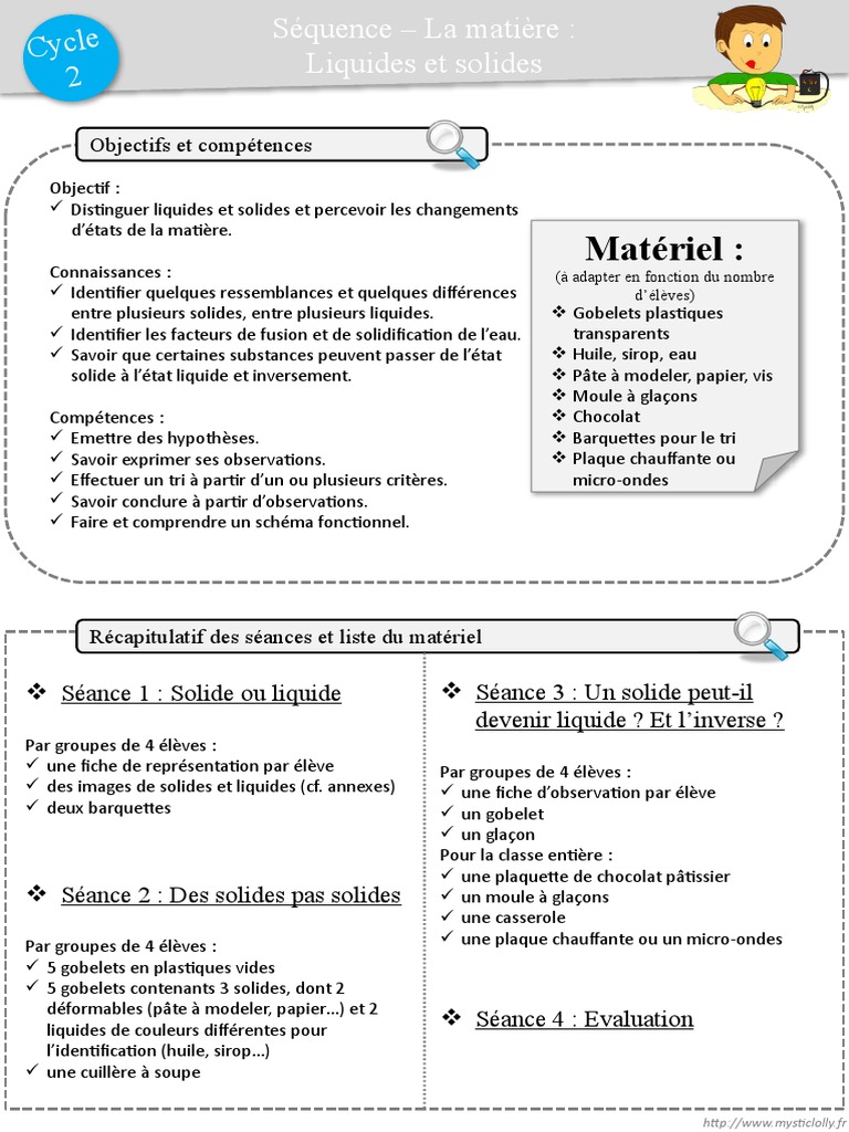 Séquence sur les solides et liquides | PDF | Solidification | Fusion ...