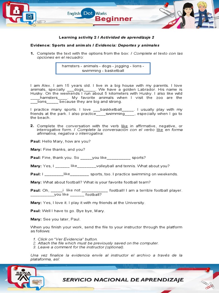 Evidence - Sports - and - Animals Ac2 | PDF