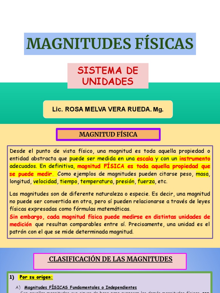 Magnitudes Físicas | PDF | Fuerza | Velocidad