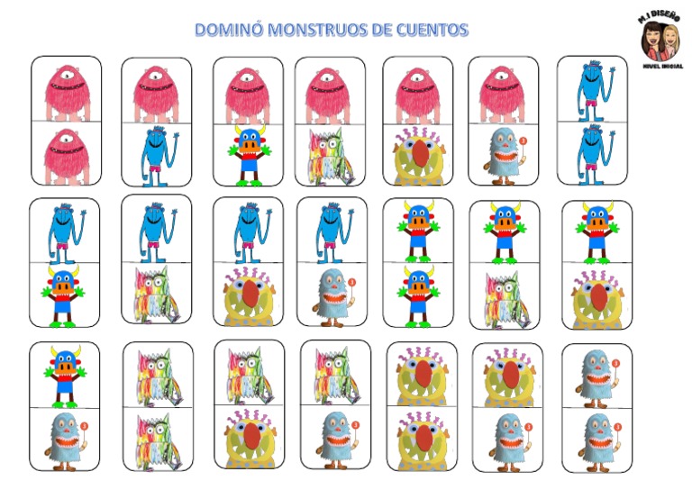 Dominó Monstruos Cuentos | PDF