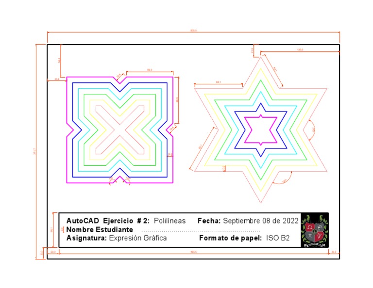 AutoCAD Ej.2 - 2022-2 | PDF