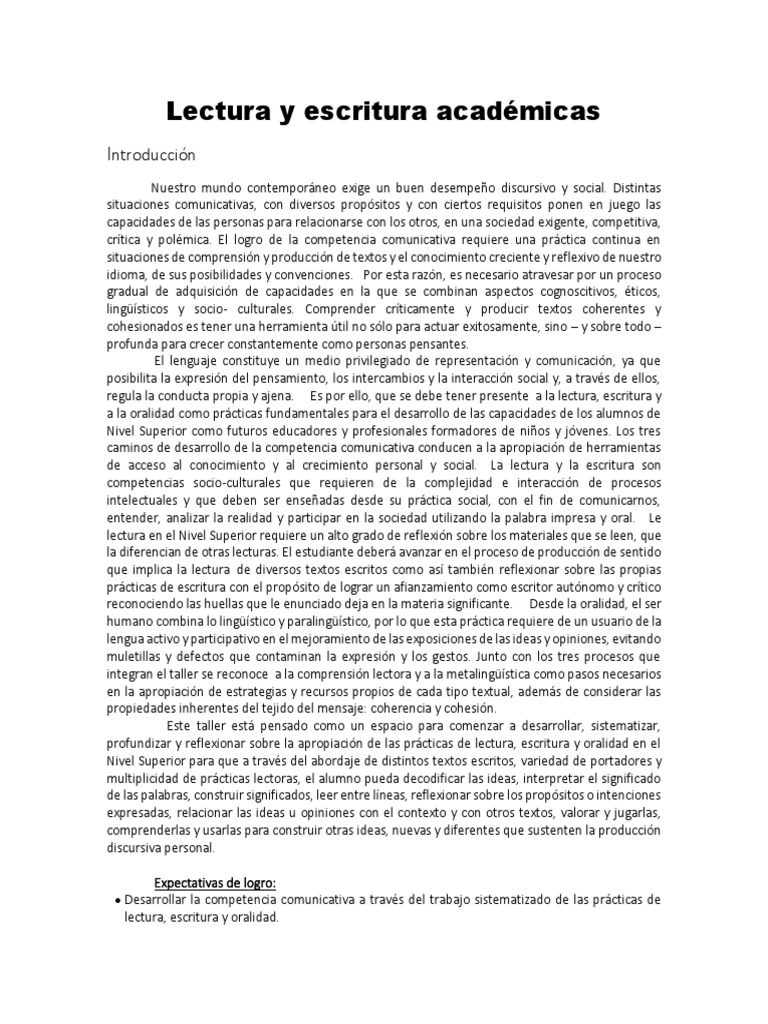 Lectura y Escritura | PDF | La columna vertebral | Comunicación