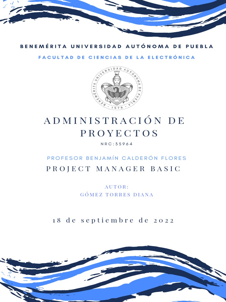 Administración de Proyectos: Project Manager Basic | PDF | Planificación | Gestión de proyectos