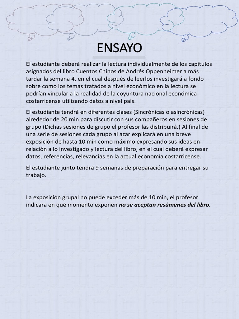 Ensayo 2 GRP 5 | PDF | Ensayos