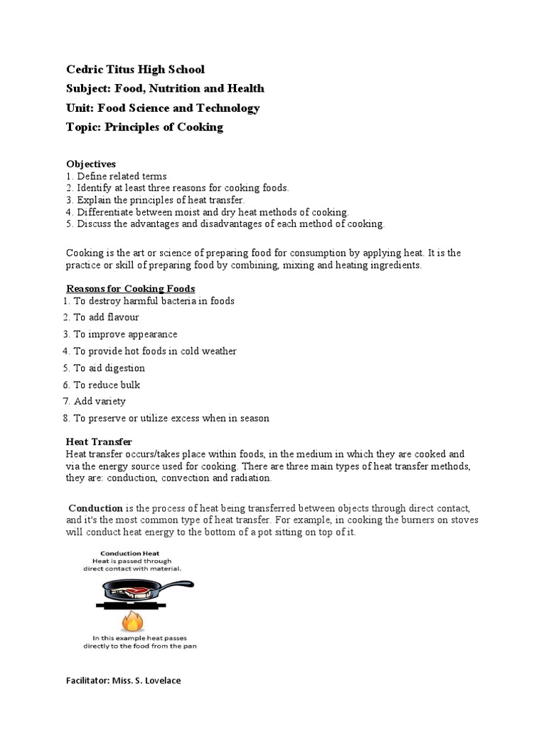 Principles Of Cooking 1 PDF Foods Cooking