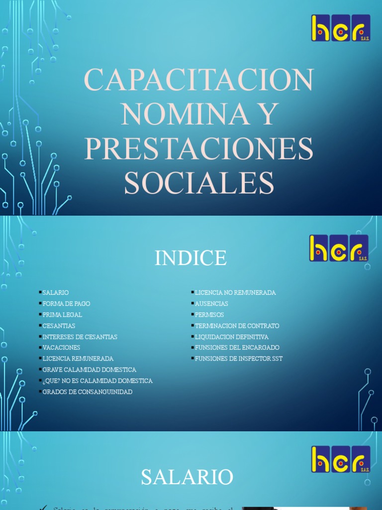 Capacitacion Nomina Y Prestaciones Sociales Pdf Salario Vacaciones