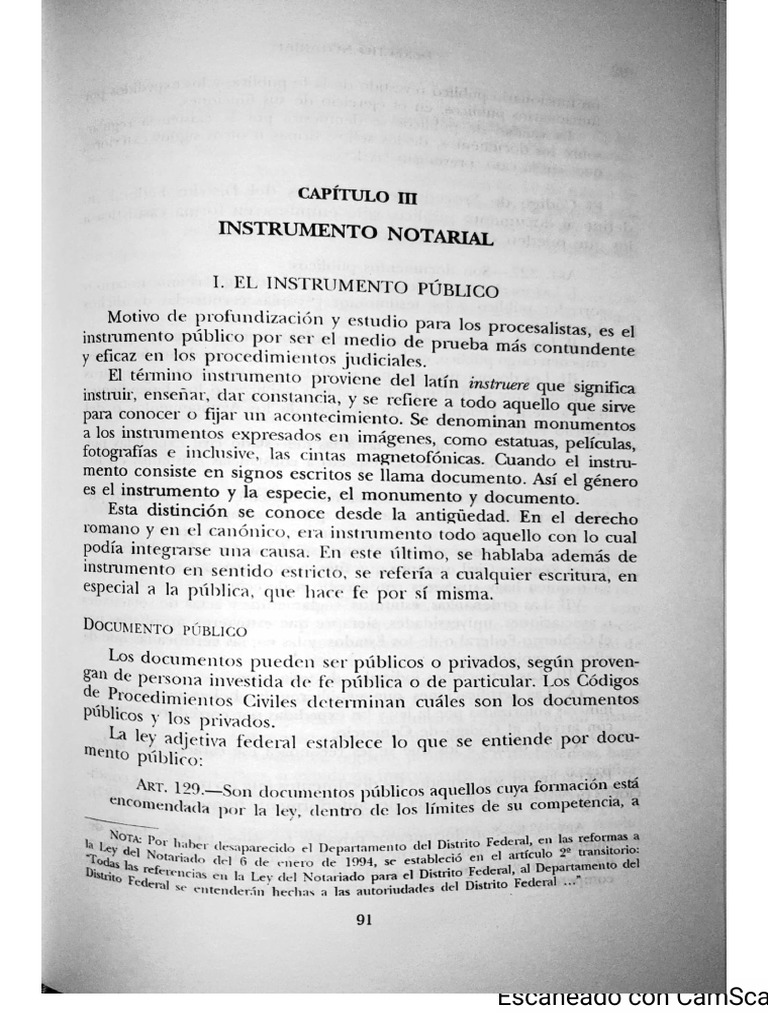El Instrumento Notarial | PDF