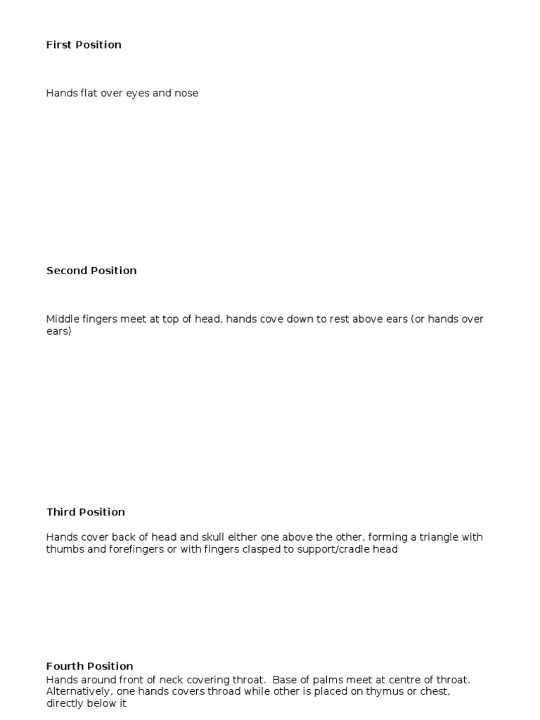 Hands Positions Guide Relaxation Techniques | PDF | Gastrointestinal ...