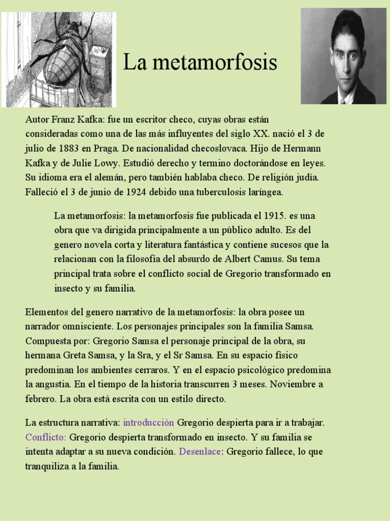 La Metamorfosis | PDF | La metamorfosis | Franz Kafka