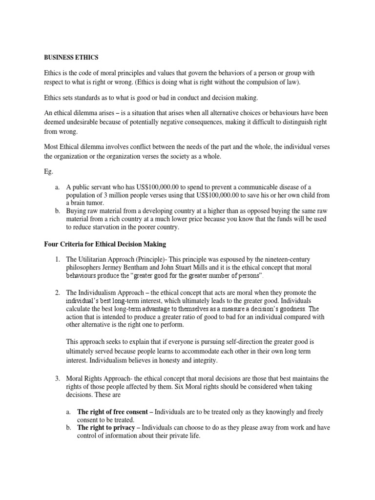 BUSINESS ETHICS NOTES 2021 Final Revision .pdf | PDF | Corporate Social ...