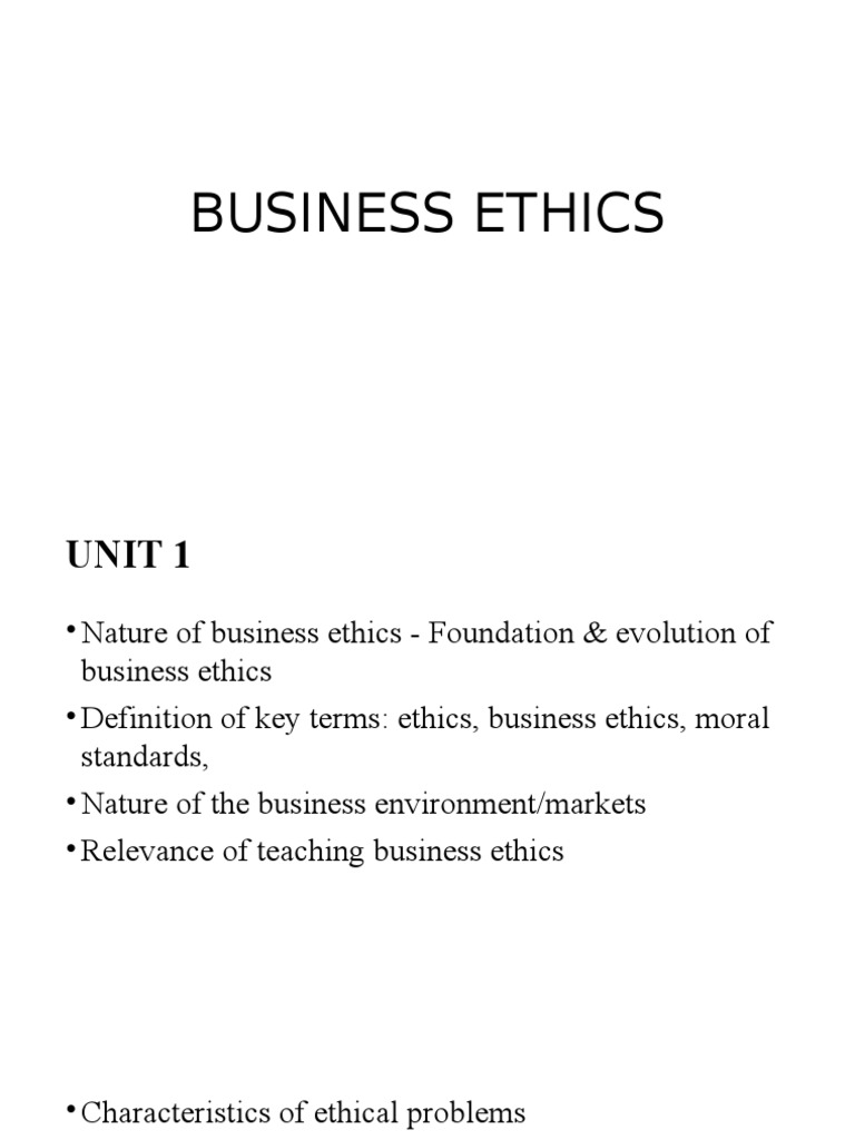 Business Ethics S | PDF | Business Ethics | Morality