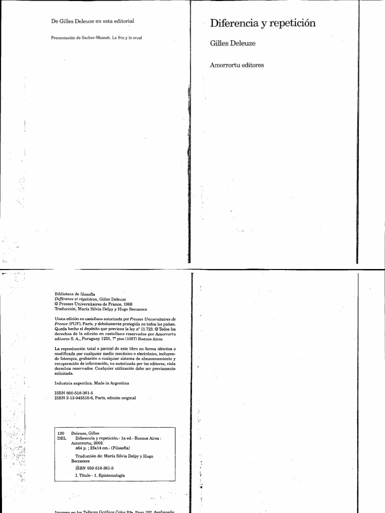 G. Deleuze Diferencia y Repetición | PDF