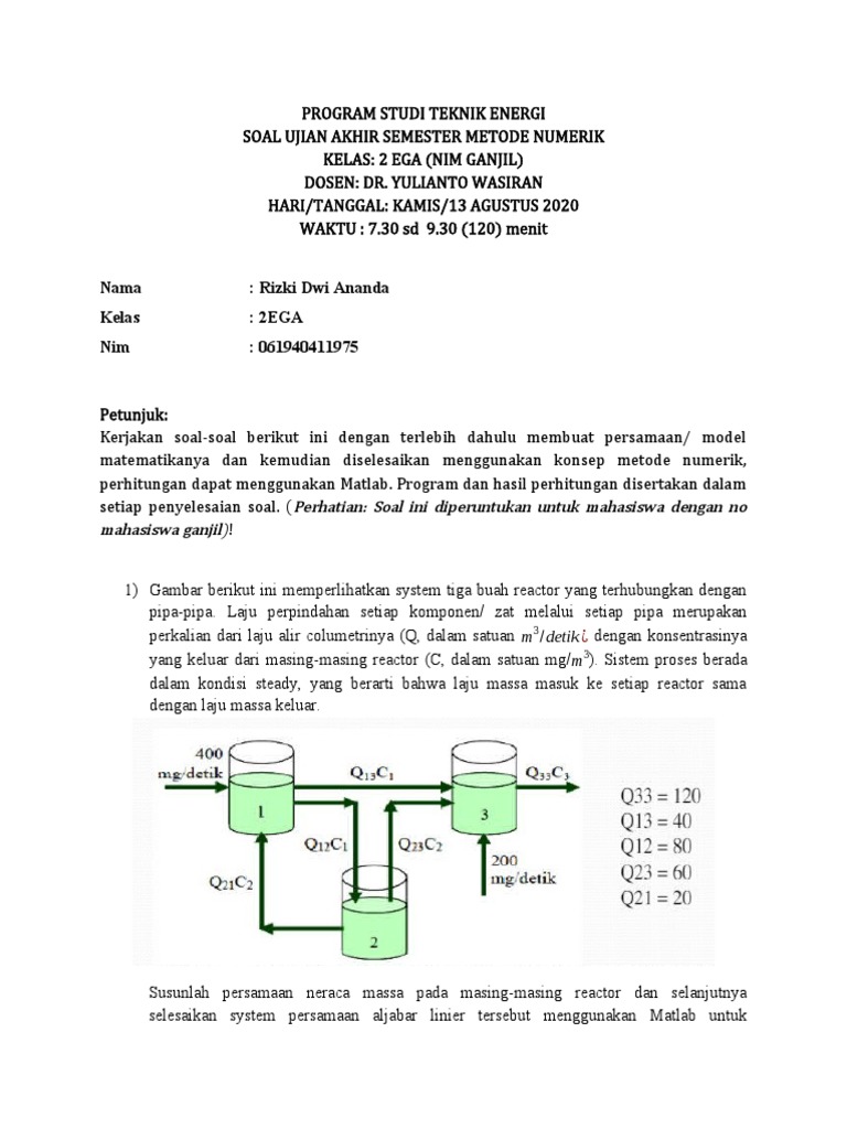 Rizki Dwi Ananda - 2ega - Uas - Numerik | PDF