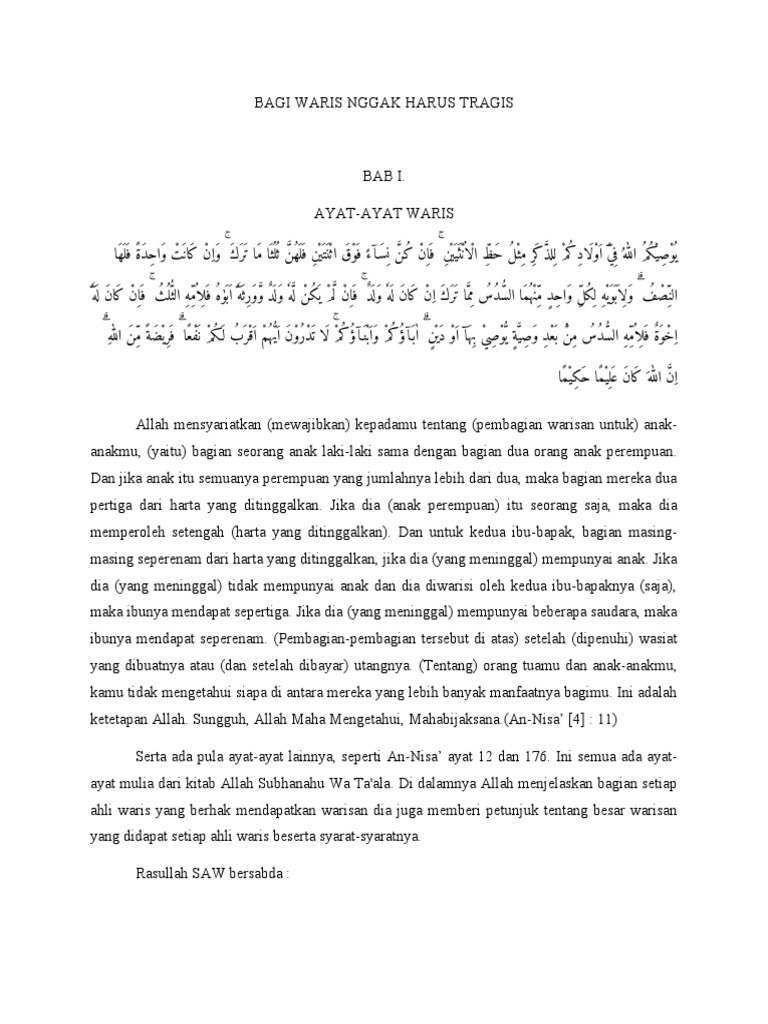 Bagi Waris Nggak Harus Tragis | PDF