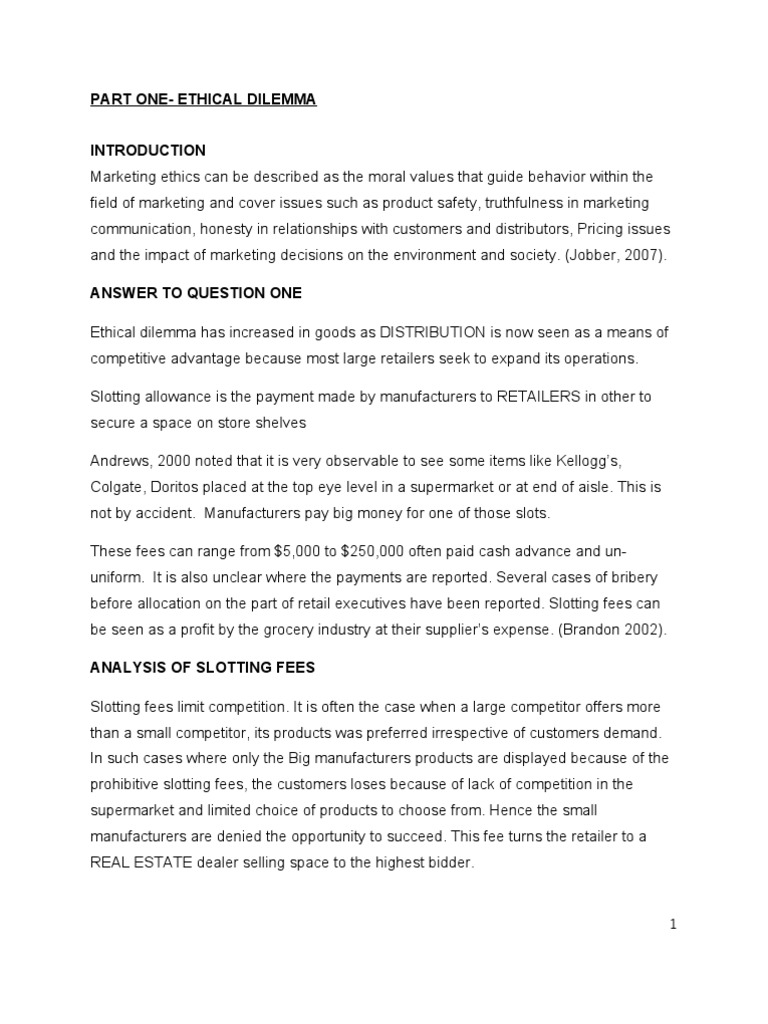 Slotting Fees | PDF | Retail | Sales
