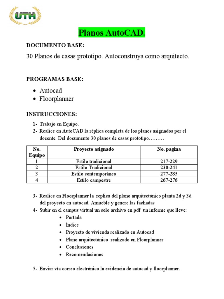 Planos AutoCAD: 30 Prototipos de Casas | PDF | Informática