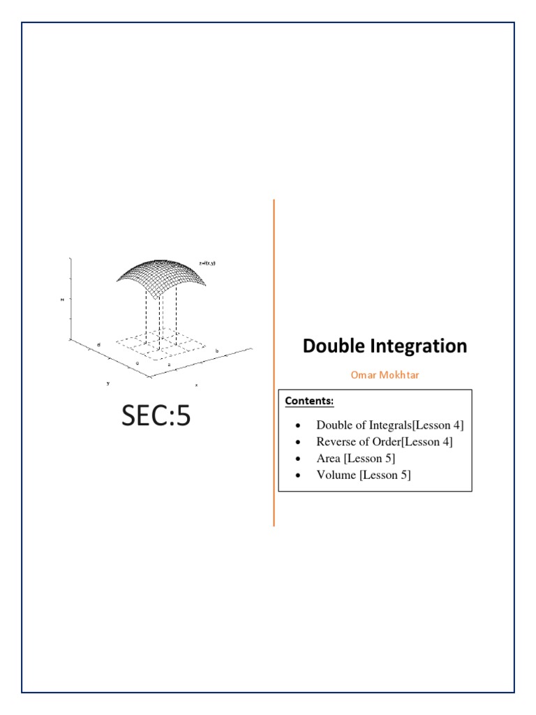 Double Integration | PDF