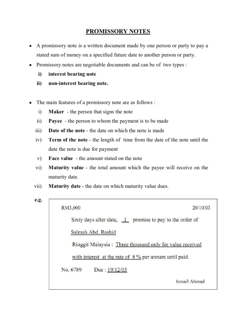 Promissory Note | PDF