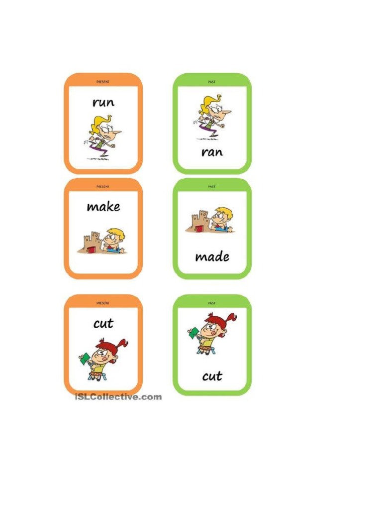 Past Tense Memory Game | PDF