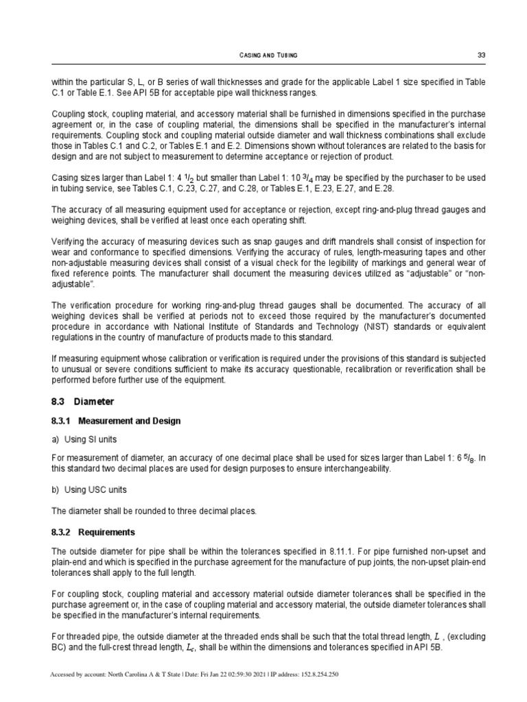 Diameter Tube | PDF | Pipe (Fluid Conveyance) | Engineering Tolerance