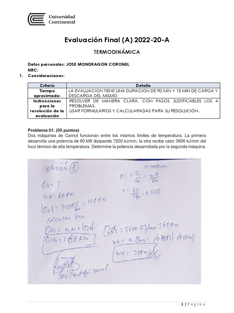 Evaluación Final Prueba Desarrollo 2022-20 Virtual | PDF