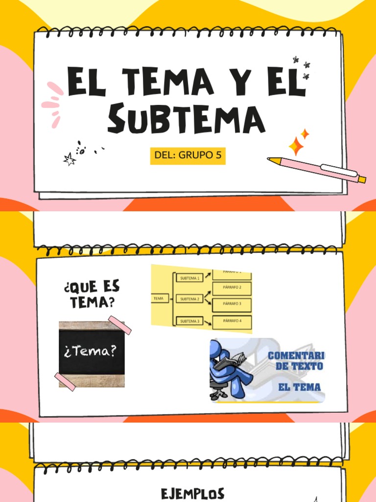 El Tema y El Subtema | PDF
