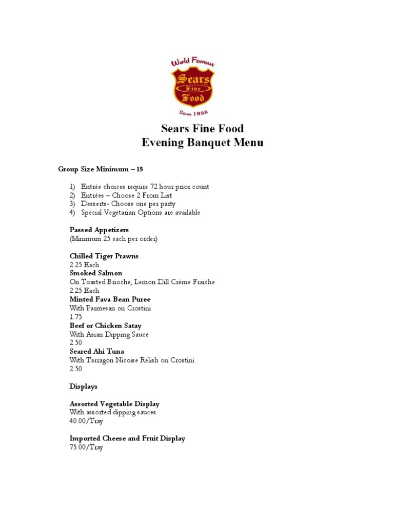 Banquet Menu | PDF