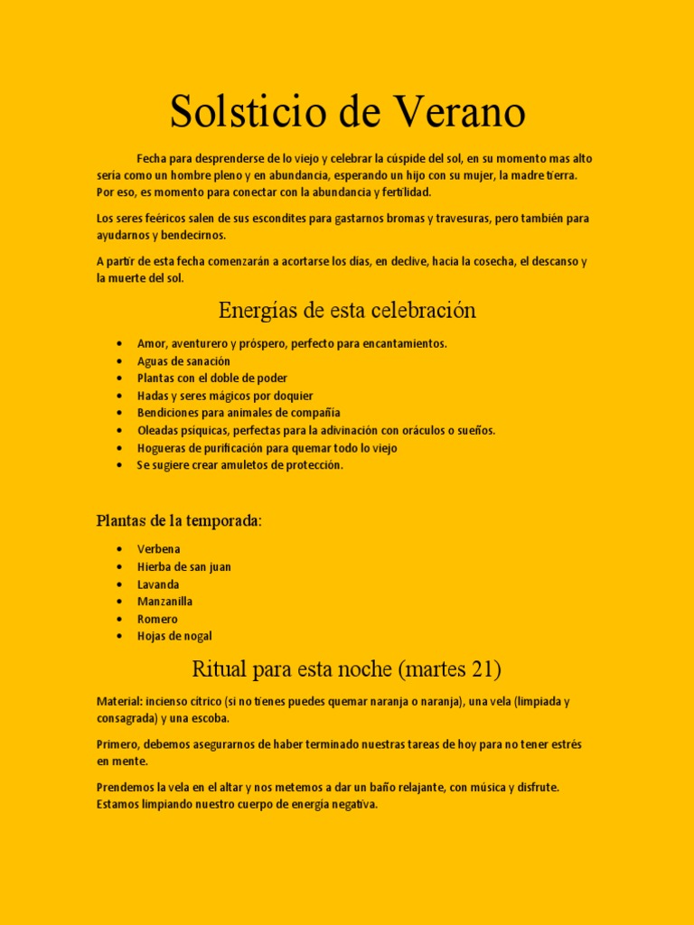 Solsticio de Verano | PDF