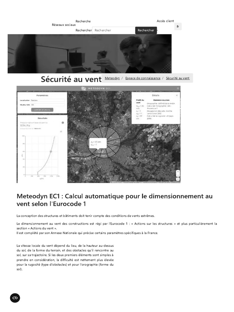 Meteodyn EC1 - Calcul Du Vent Au Sens de L - Eurocode 1 | PDF