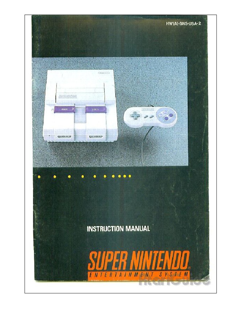 91 Snes Manual | PDF