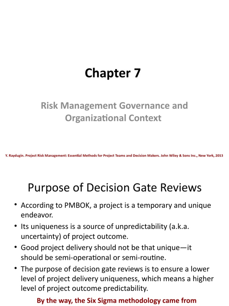 Chapter07 Risk Management and Governance | PDF | Risk | Risk Management