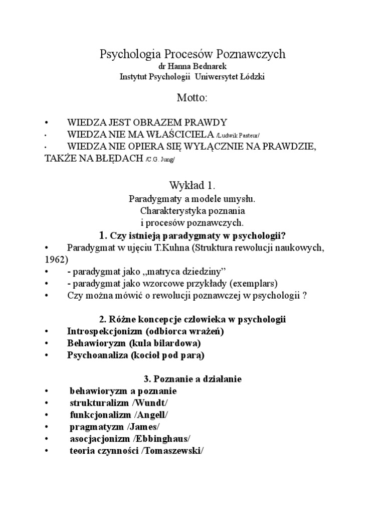 Wyklad 1 | PDF