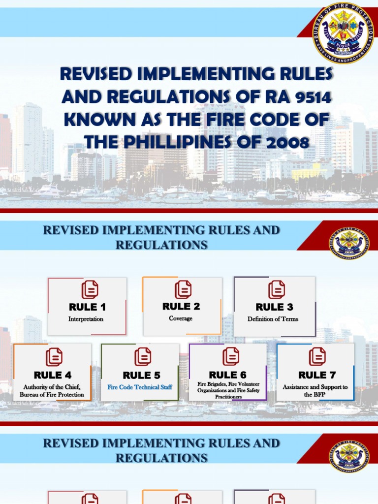 Ra 9514 Rirr Rule 1-14 Except Rule 10 Version 1 With Notes | PDF | Fire ...