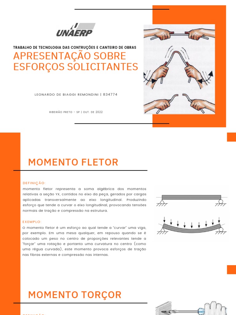 Esforços Solicitantes em Estruturas | PDF | Métodos e Materiais de ...