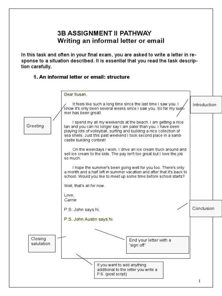 Informal Letter Writing Guide | PDF | Verb | Grammar