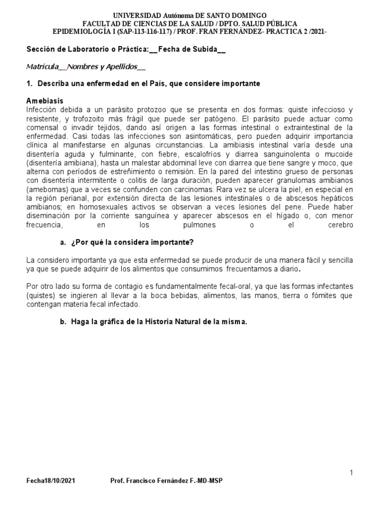 Tarea 2 Lab EPI | PDF | Virus | Infección