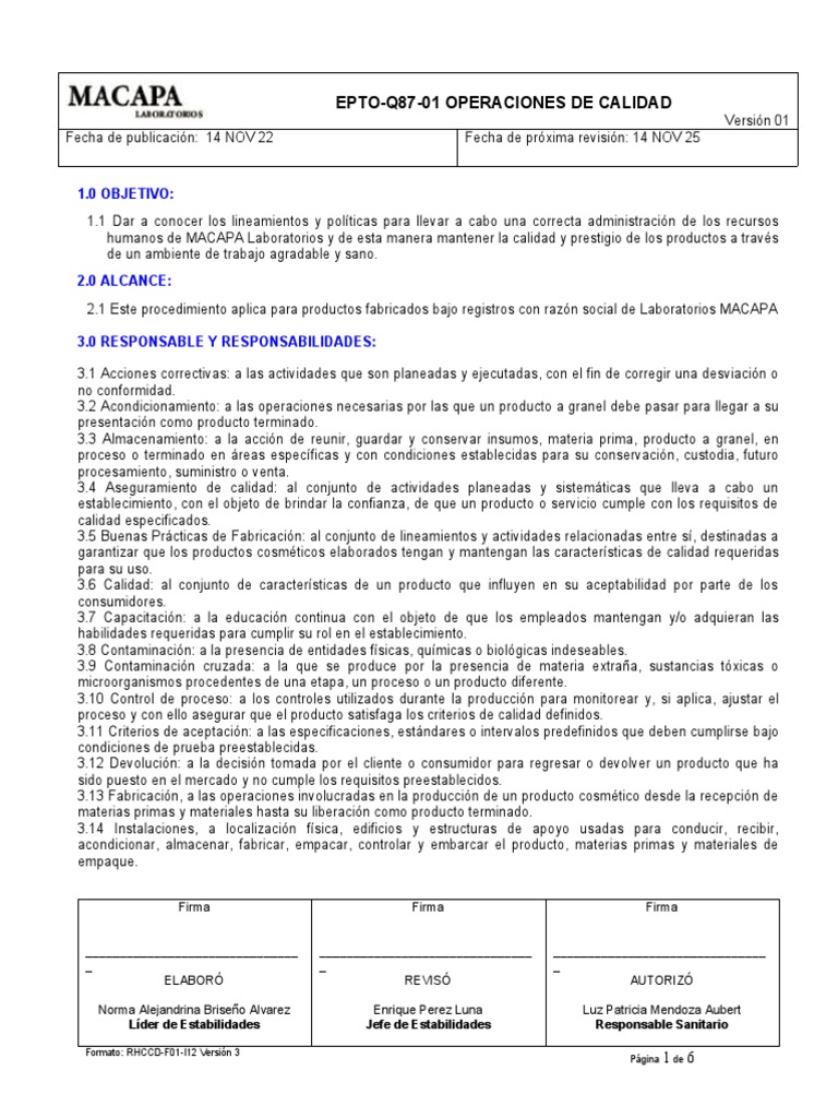 PNO Cholico | PDF | Calidad (comercial)