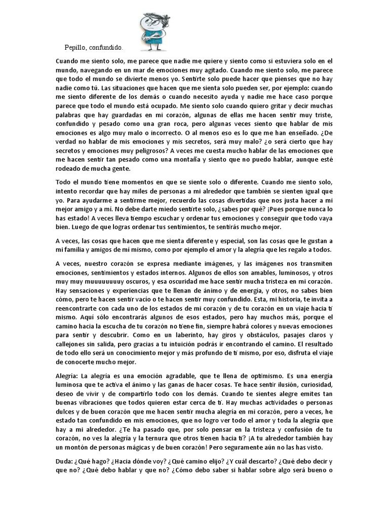 Cuando Me Siento Solo | PDF | Las emociones | Amor