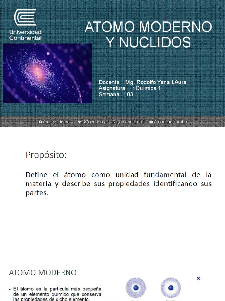 Atomo Moderno y Nuclidos | PDF