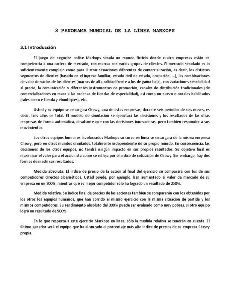 Estrategias en el Simulador Markops | PDF | Marketing | Producto (Negocio)
